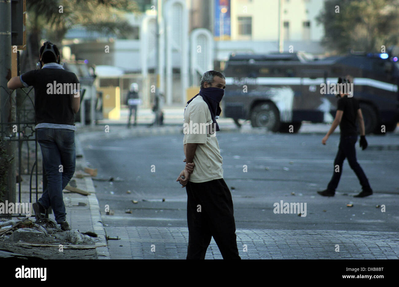 Sitra, Bahrain - 22nd March 2014: Clashes after the conclusion of the ...