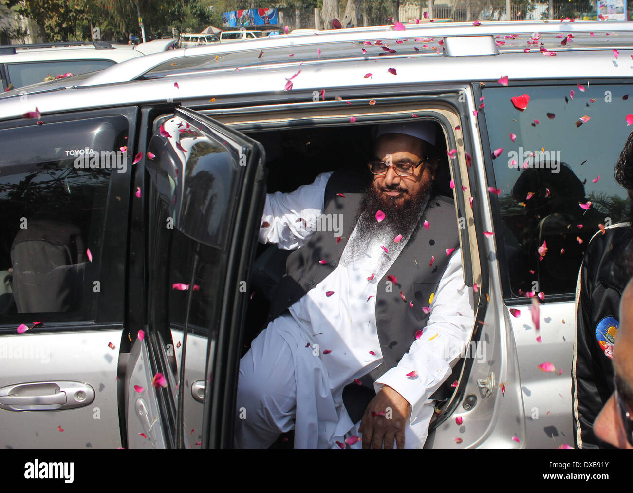 Lahore, Pakistan. 22nd March, 2014. Hafiz Saeed, head of the Pakistani ...