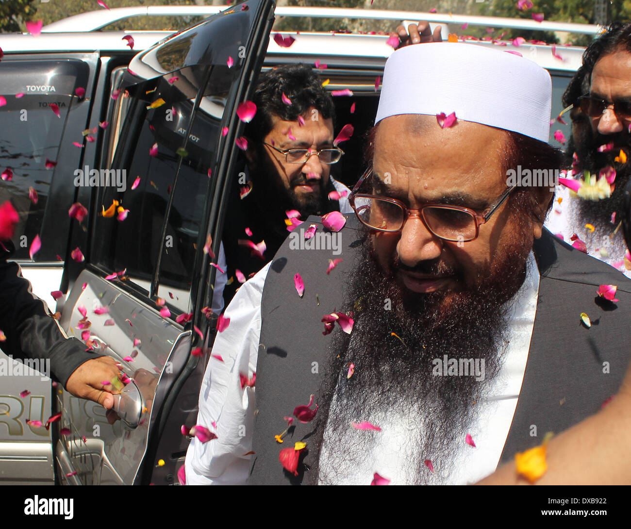 Lahore, Pakistan. 22nd March, 2014. Hafiz Saeed, head of the Pakistani ...