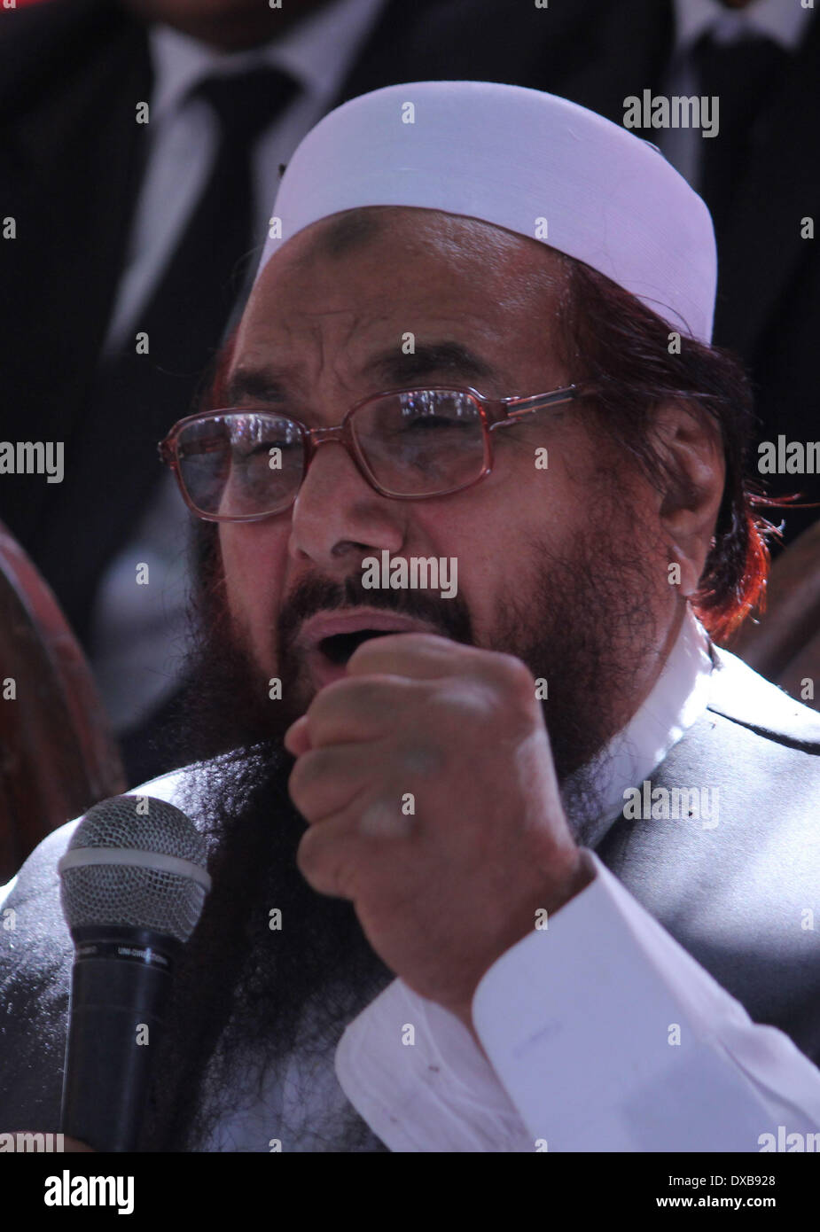 Lahore, Pakistan. 22nd March, 2014. Hafiz Saeed, head of the Pakistani ...