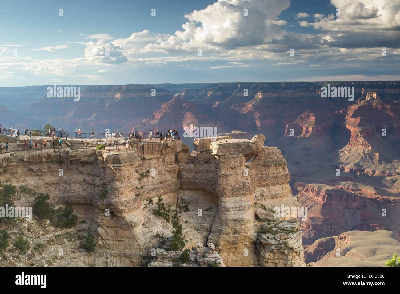grand canyon,arizona,USA-august 5,2012:people enjoy the view of the ...