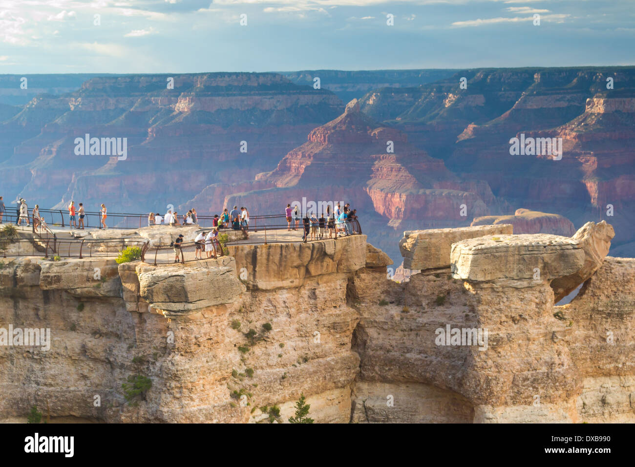 grand canyon,arizona,USA-august 5,2012:people enjoy the view of the ...