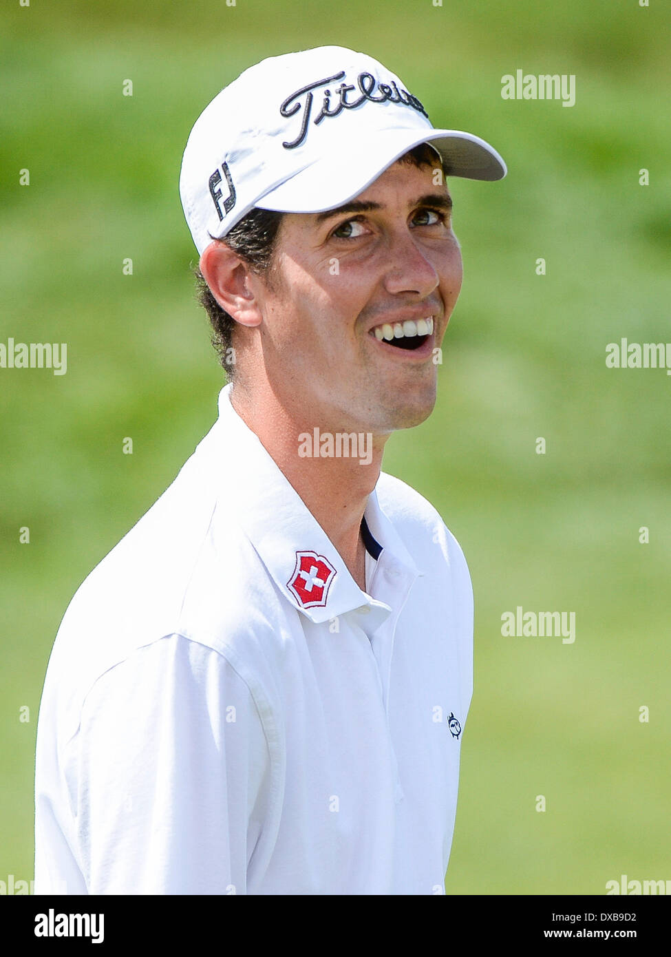 Orlando, Florida, USA. 22nd Mar, 2014. Chesson Hadley reacts to almost ...