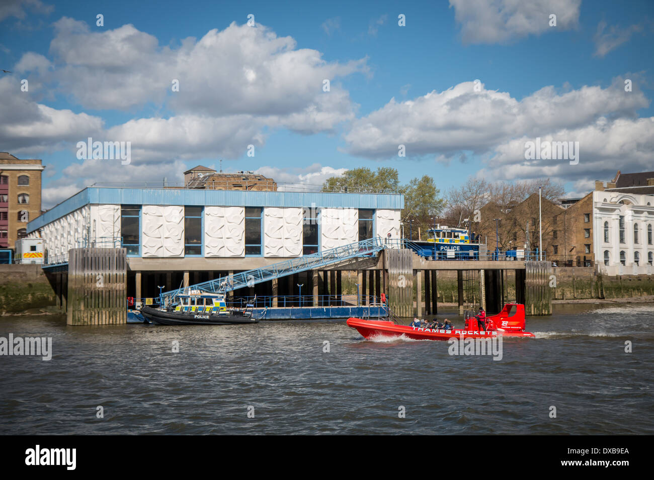Marine Police Unit HQ in Wapping from the river Stock Photo - Alamy