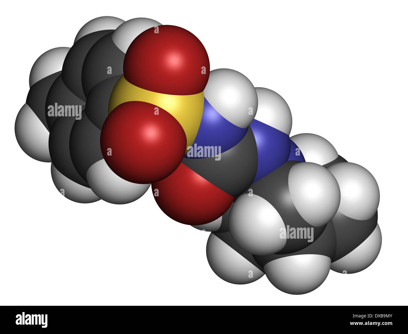 Gliclazide diabetes drug molecule. Sulfonylurea class anti-diabetic ...