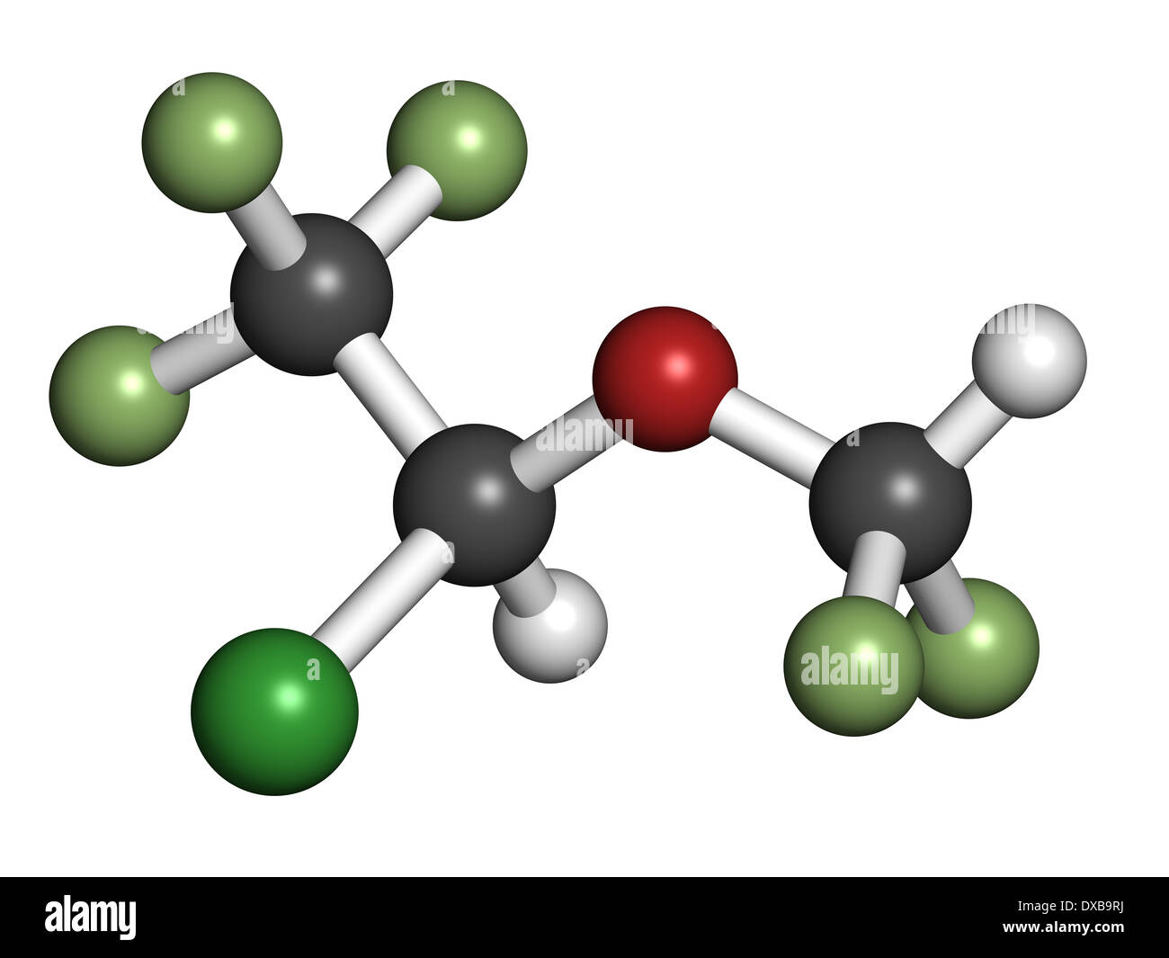 Isoflurane anesthetic drug molecule. Used for inhalational anesthesia ...