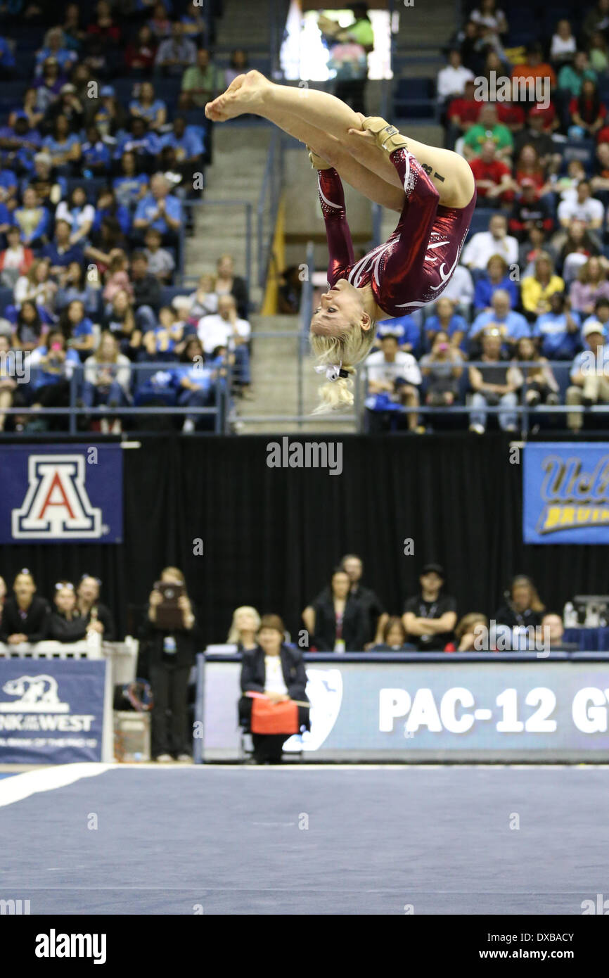 March 22, 2014 - March 22, 2014: A Stanford Cardinal gymnast performs ...