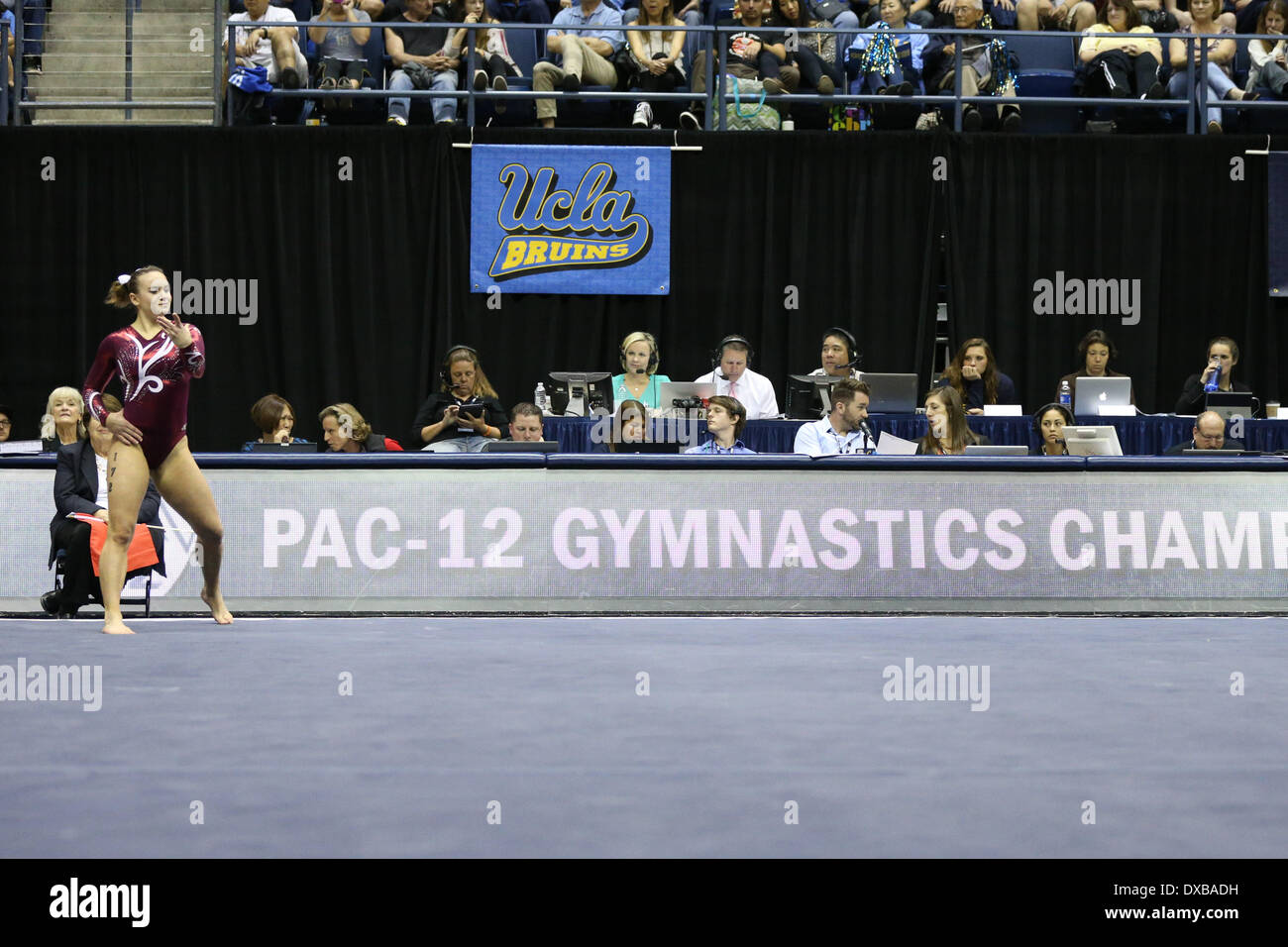 March 22, 2014 - March 22, 2014: A Stanford Cardinal gymnast performs ...