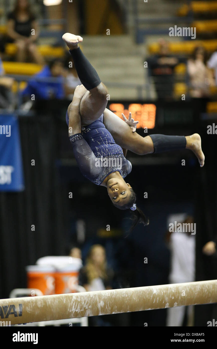 March 22, 2014 - March 22, 2014: UCLA Bruins gymnast Hallie Mossett ...