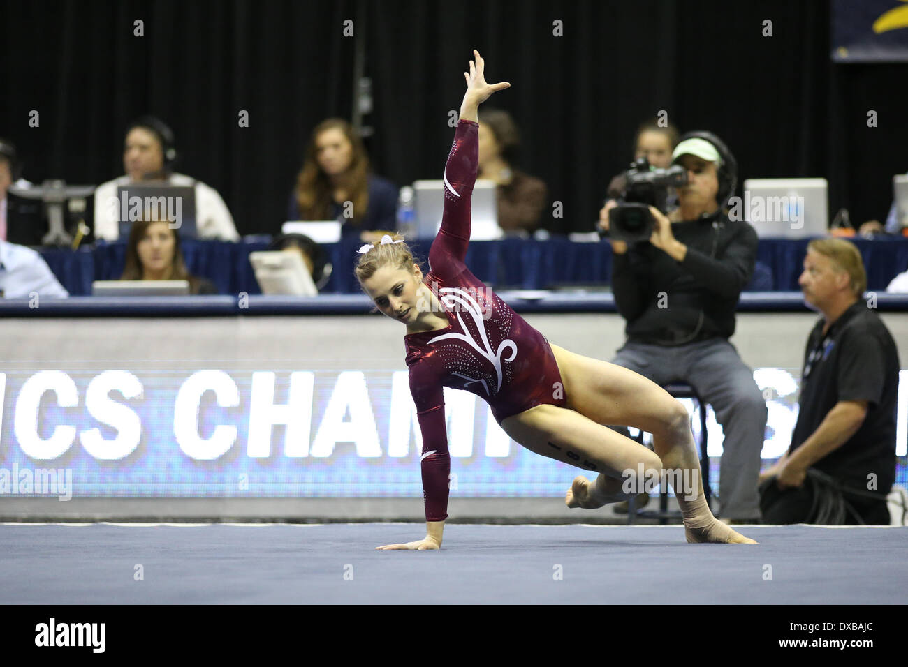 March 22, 2014 - March 22, 2014: A Stanford Cardinal gymnast performs ...