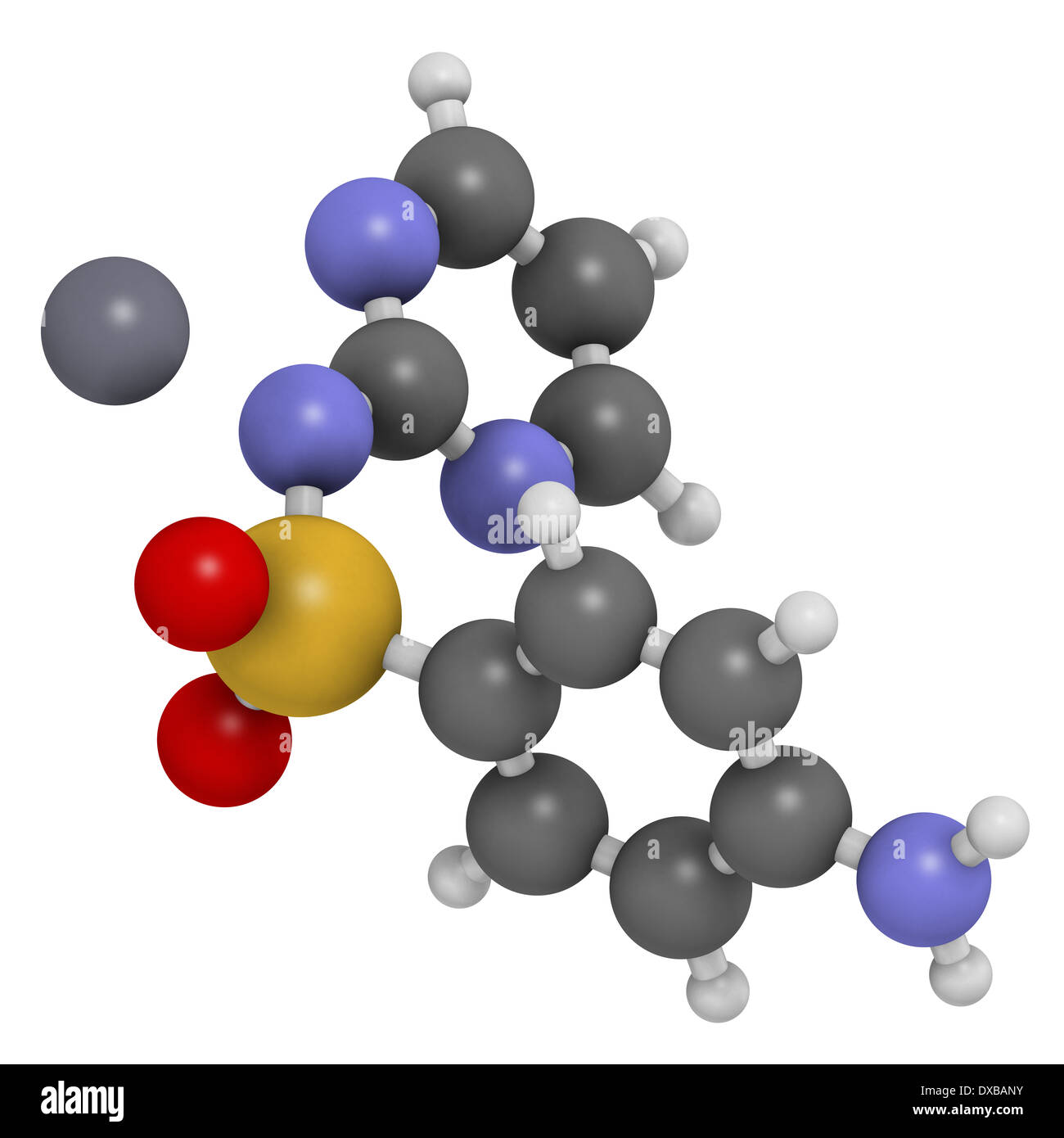 Silver sulfadiazine topical antibacterial drug molecule. Used in ...