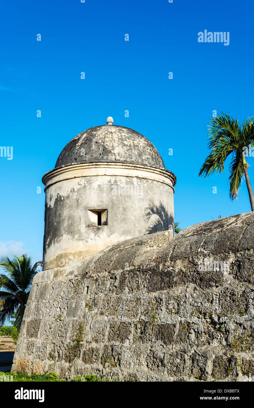 Part of the defensive wall that surrounds the colonial historic center ...