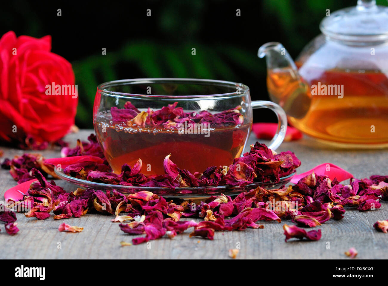 Rose petal tea hi-res stock photography and images - Alamy