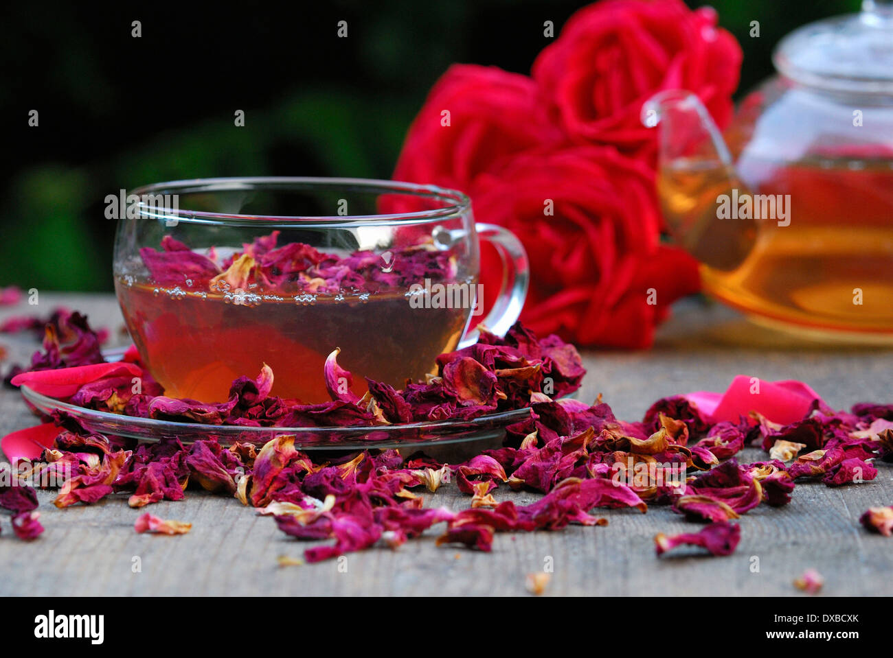 Rose petal tea hi-res stock photography and images - Alamy