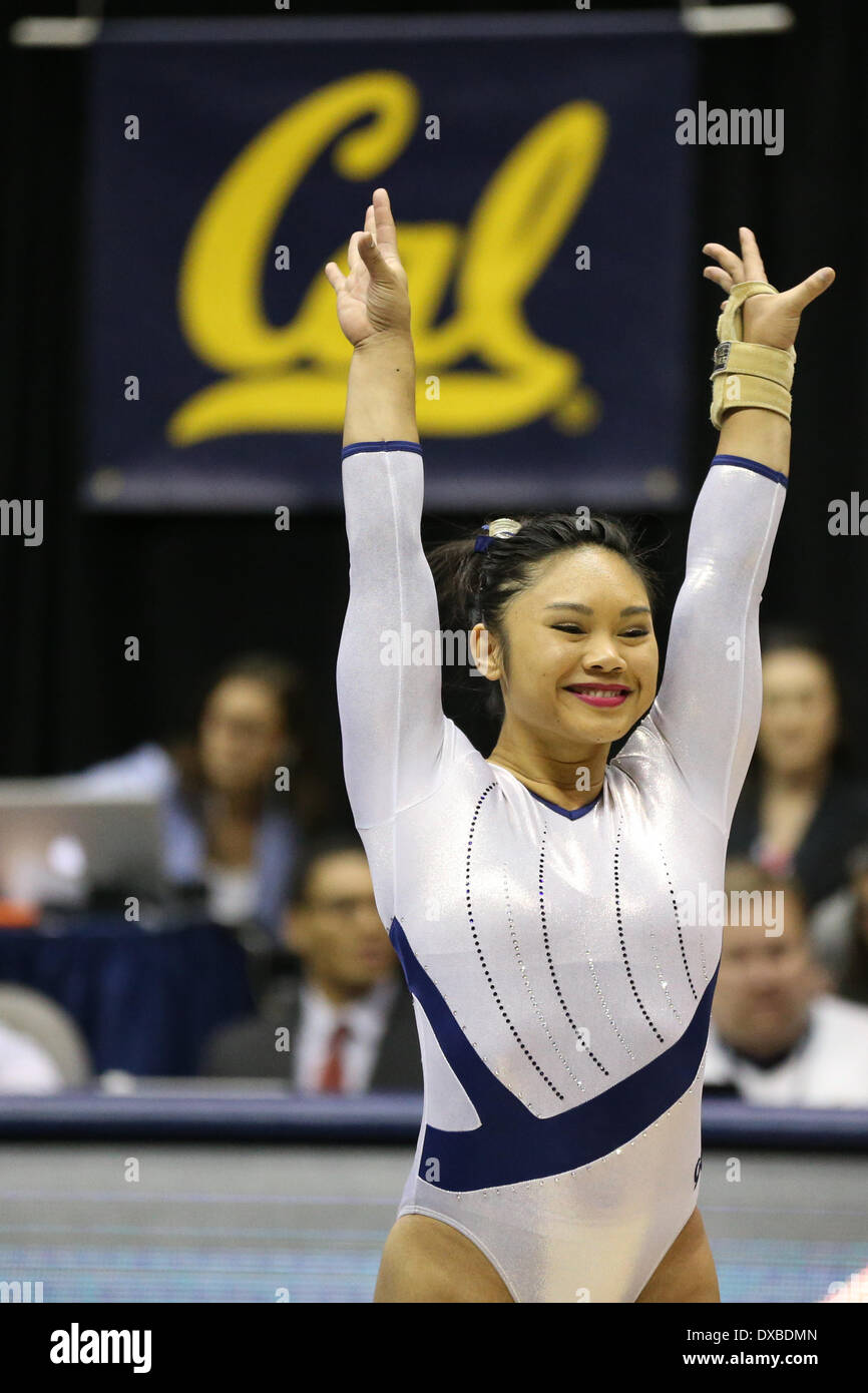 March 22, 2014 - March 22, 2014: CAL Golden Bears gymnast Crystal Paz ...