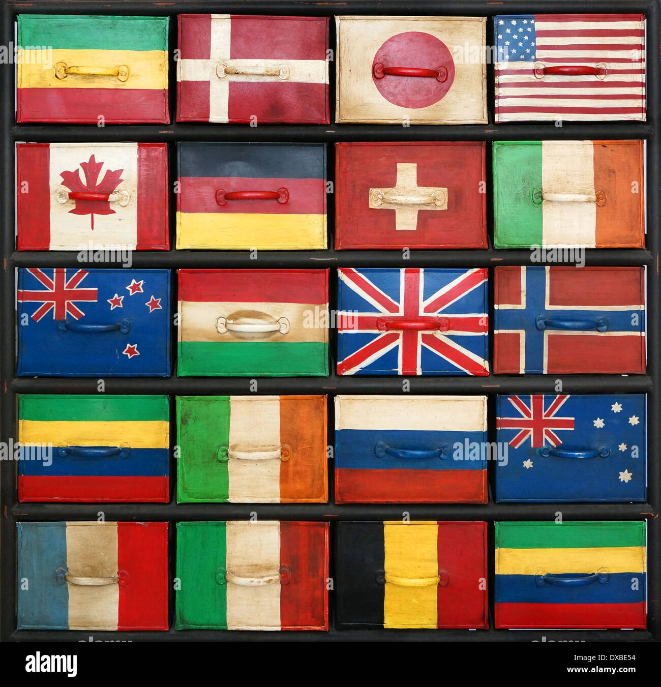 World map flag hi-res stock photography and images - Alamy