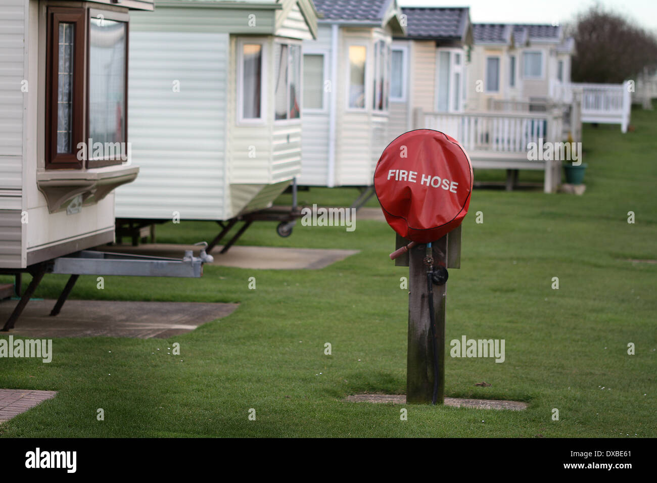 Covered fire point caravan site hi-res stock photography and images - Alamy