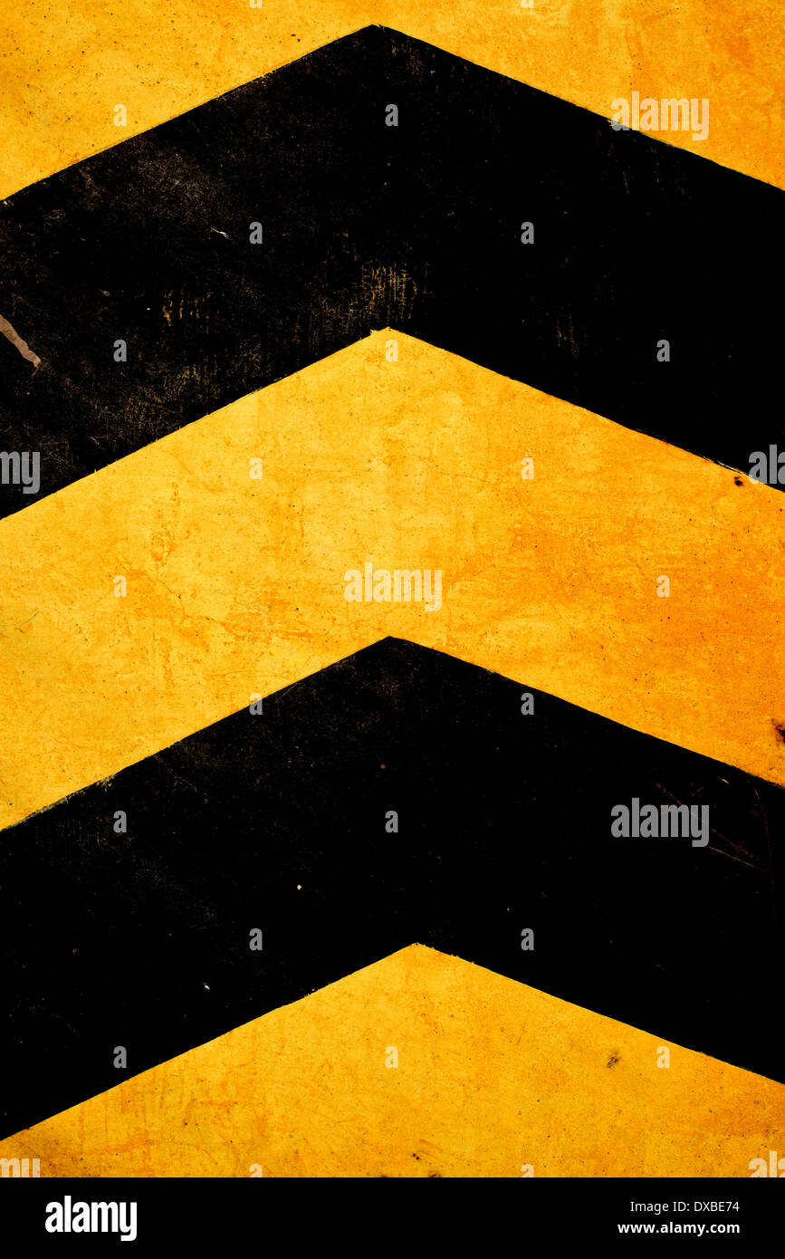 Safety stripes on construction site. Black and yellow Under ...