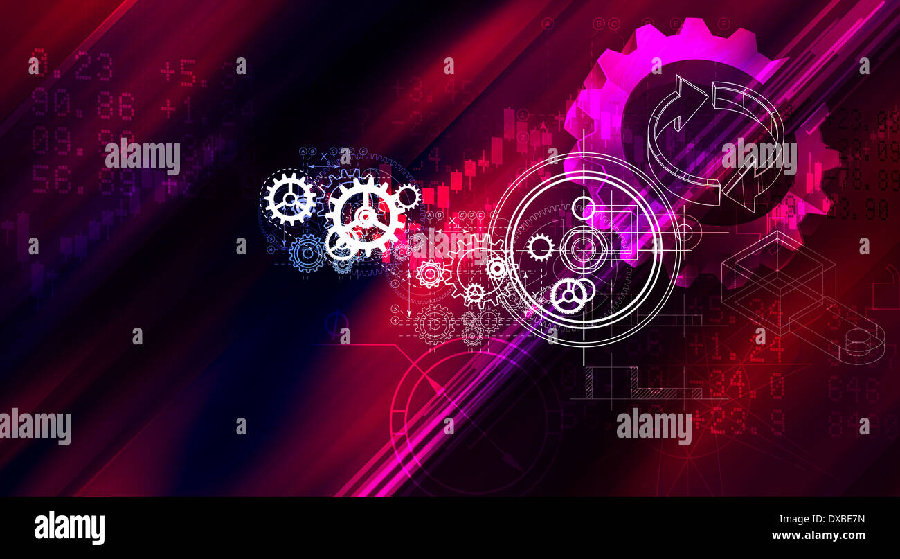 Gear Abstract Background - Stock Image Stock Photo - Alamy