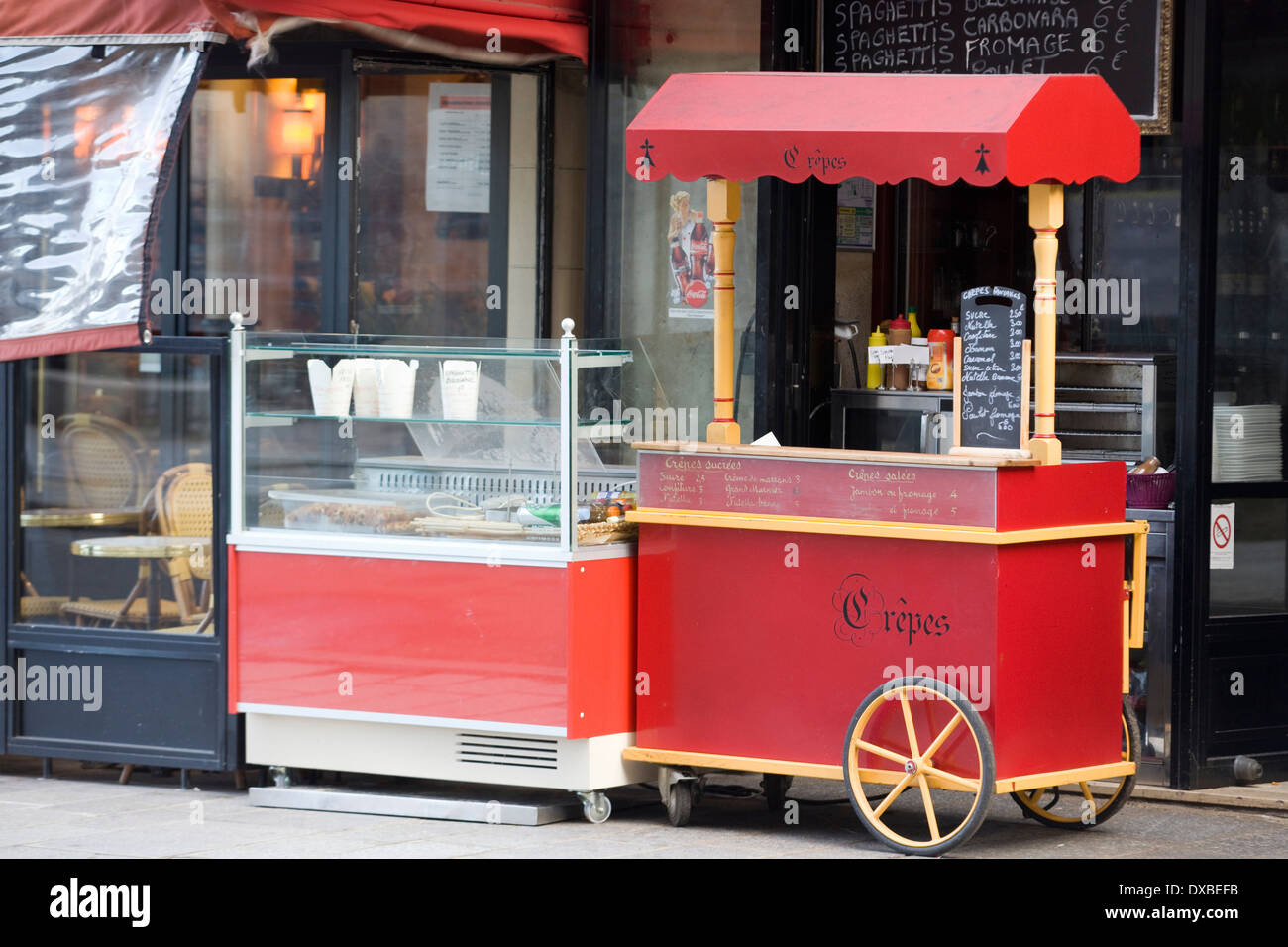 Crepe stand in Paris France Stock Photo - Alamy