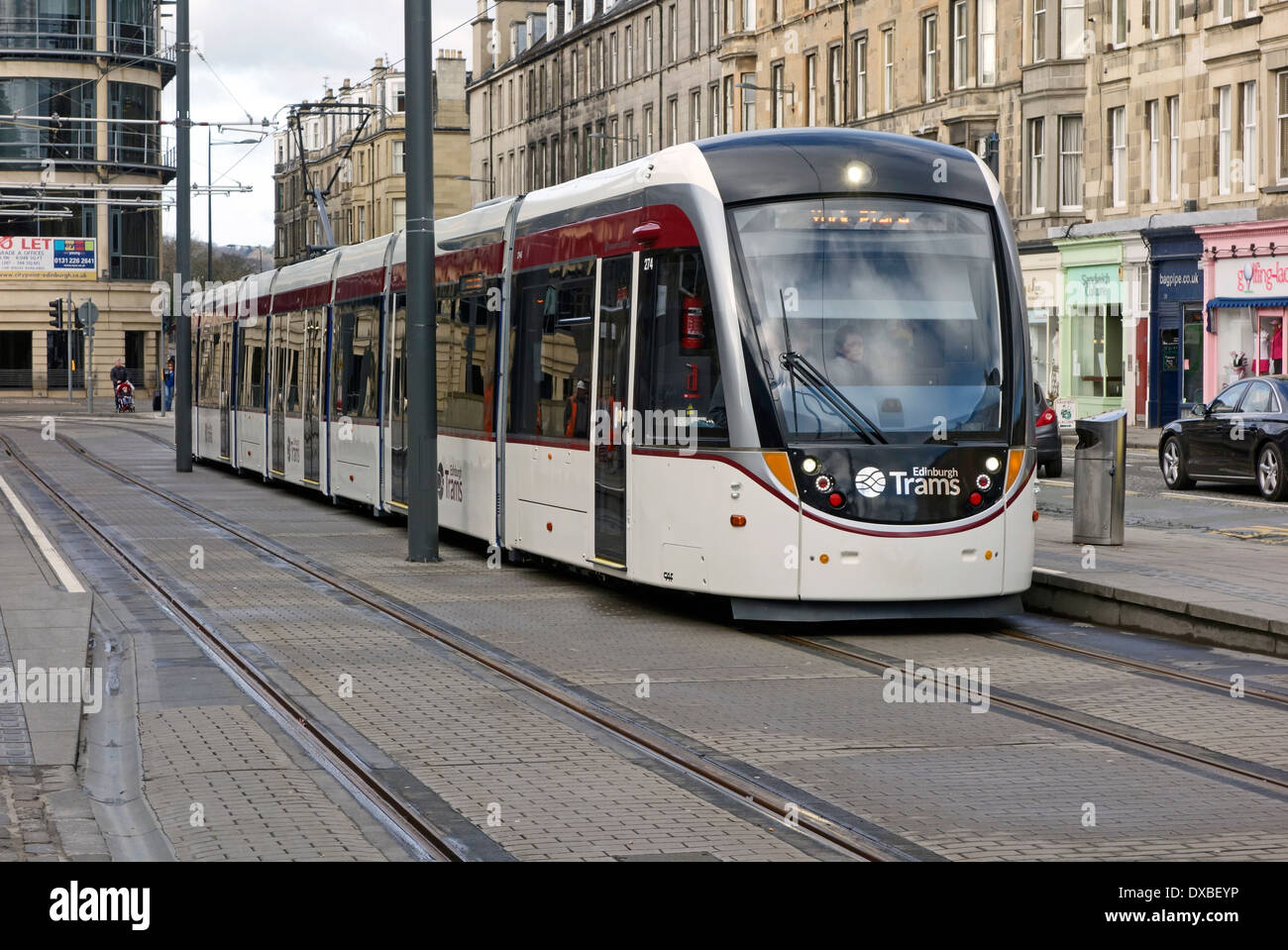 Edinburgh tram stop hi-res stock photography and images - Alamy