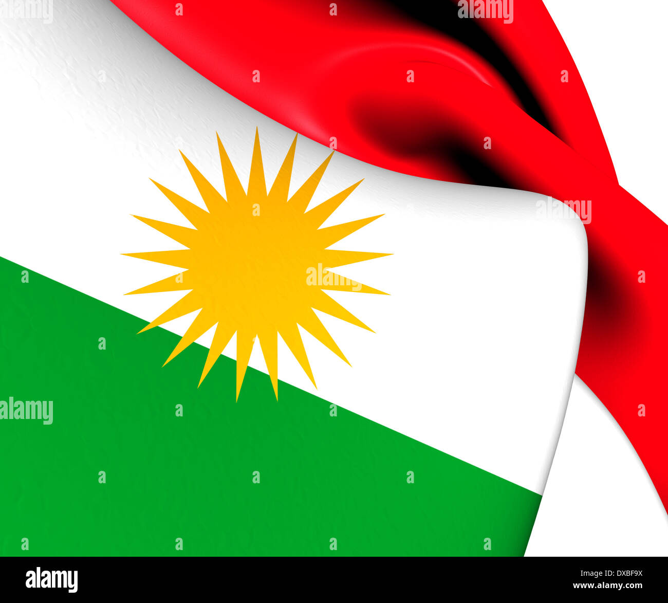 Iraqi kurdistan national flag hi-res stock photography and images - Alamy