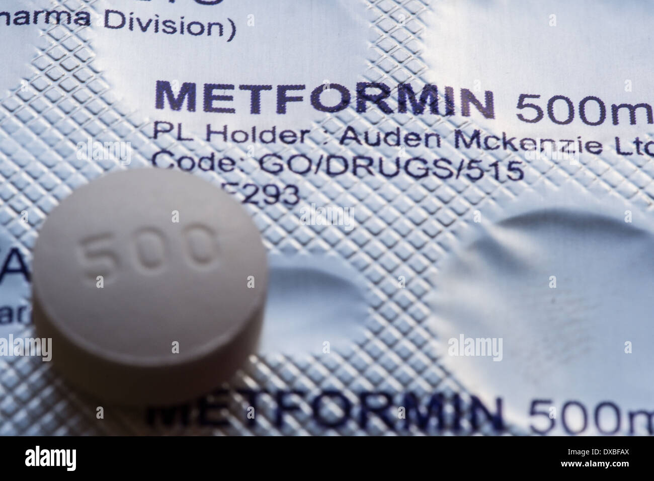 A Metformin tablet shot against its blister pack Stock Photo - Alamy