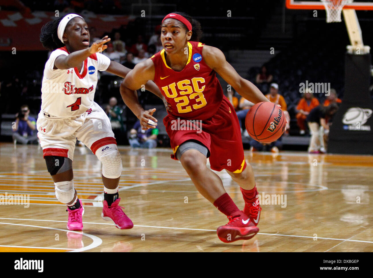 Knoxville, TN, USA. 22nd Mar, 2014. USC Trojans guard Brianna Barrett ...