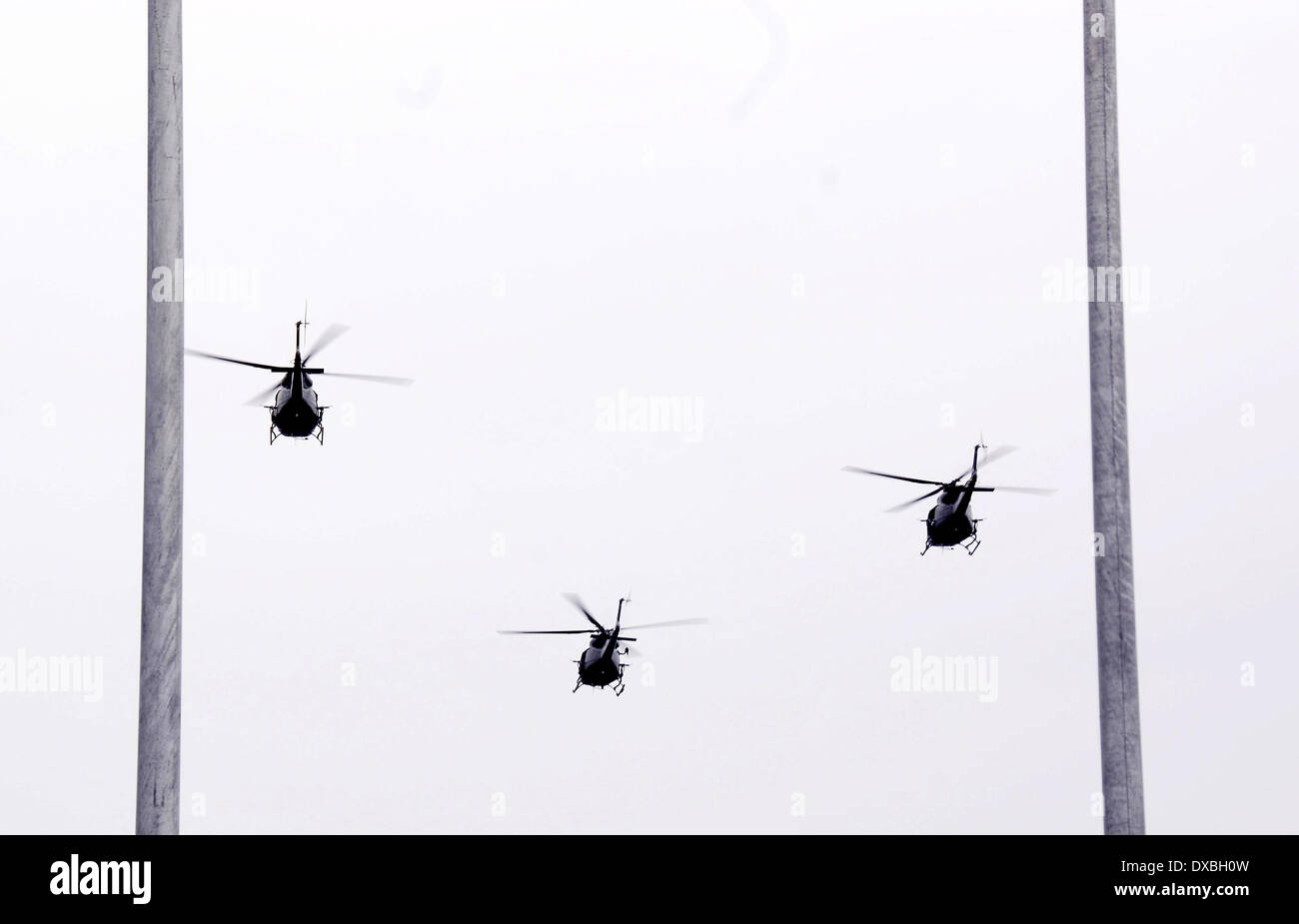 Islamabad, Pakistan. 23rd Mar, 2014. Pakistani Air Force helicopters ...