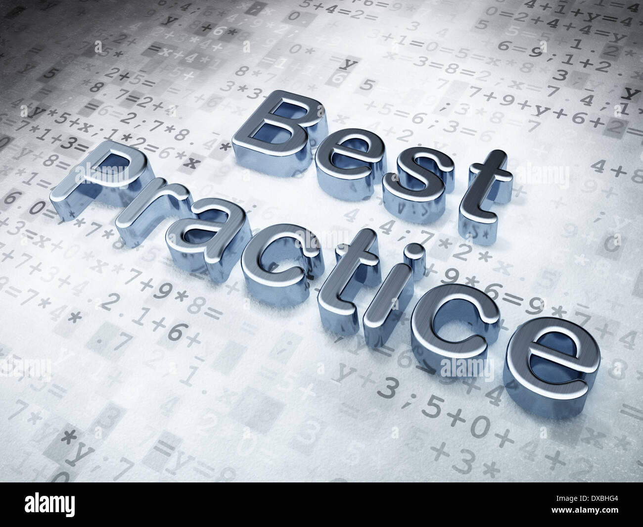 Education concept: Silver Best Practice on digital background Stock ...