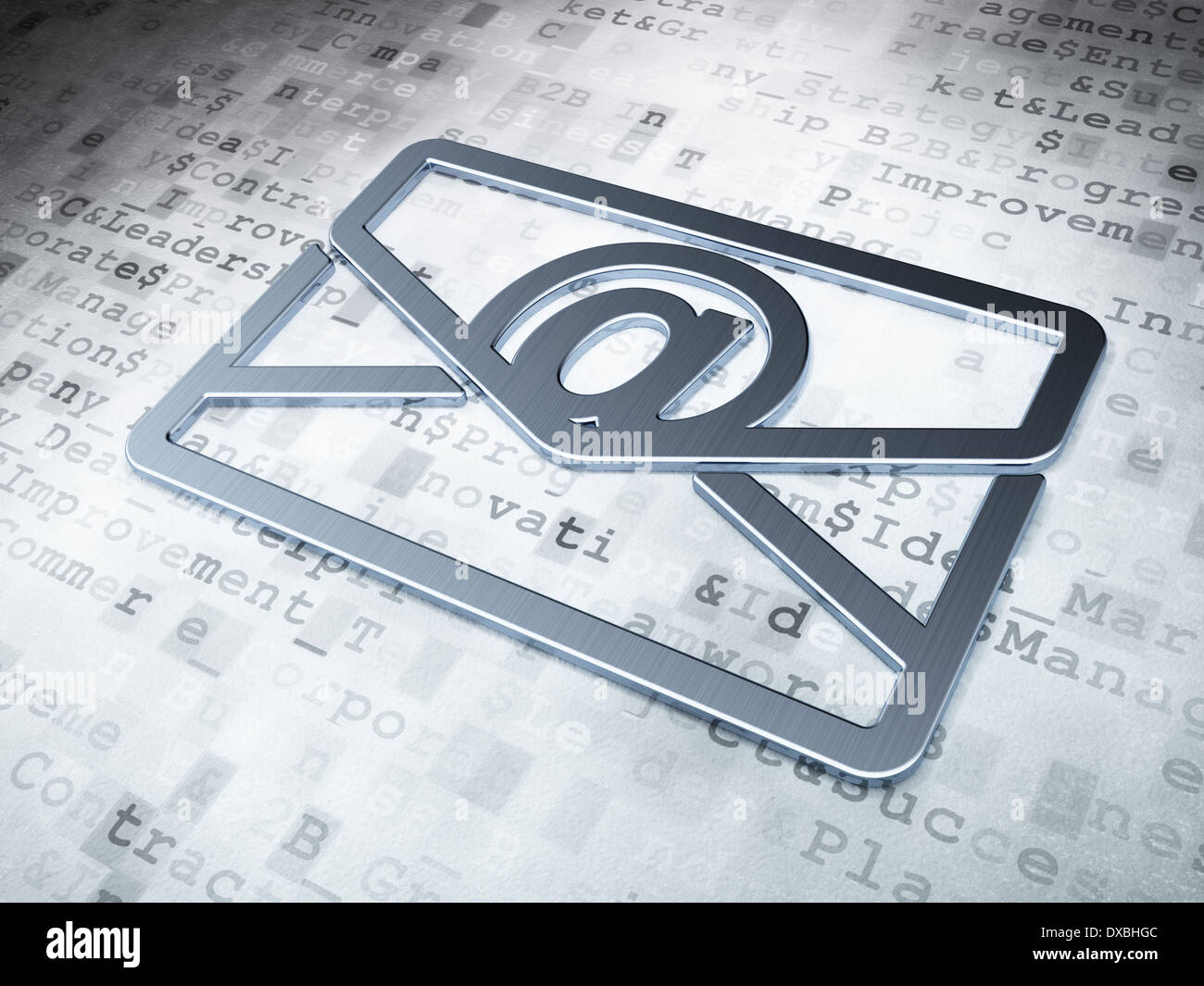 Business concept: Silver Email on digital background Stock Photo - Alamy
