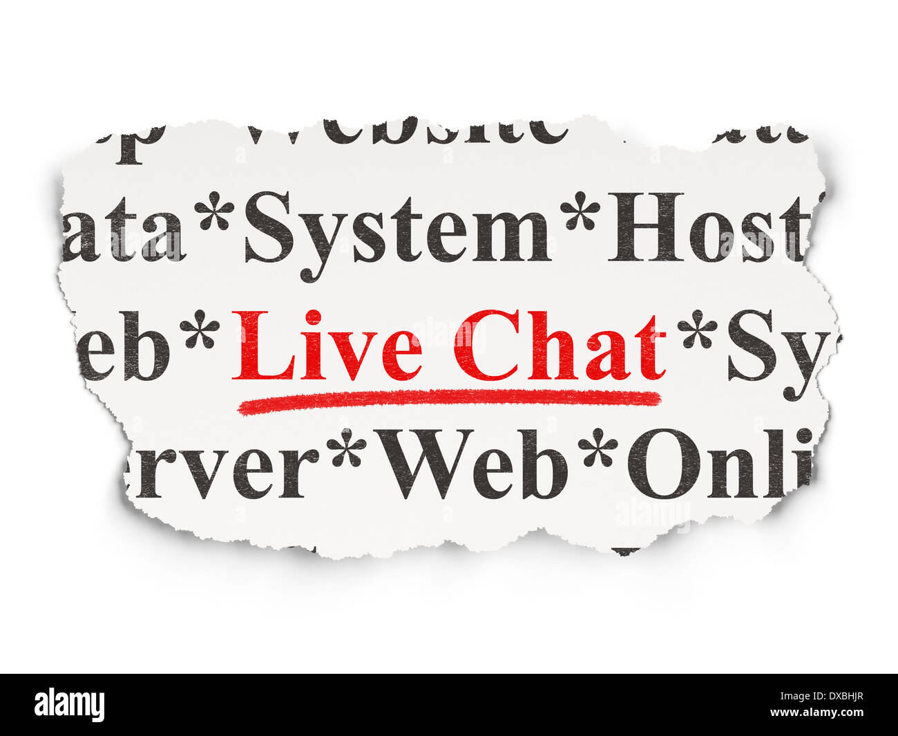 Web design concept: Live Chat on Paper background Stock Photo - Alamy
