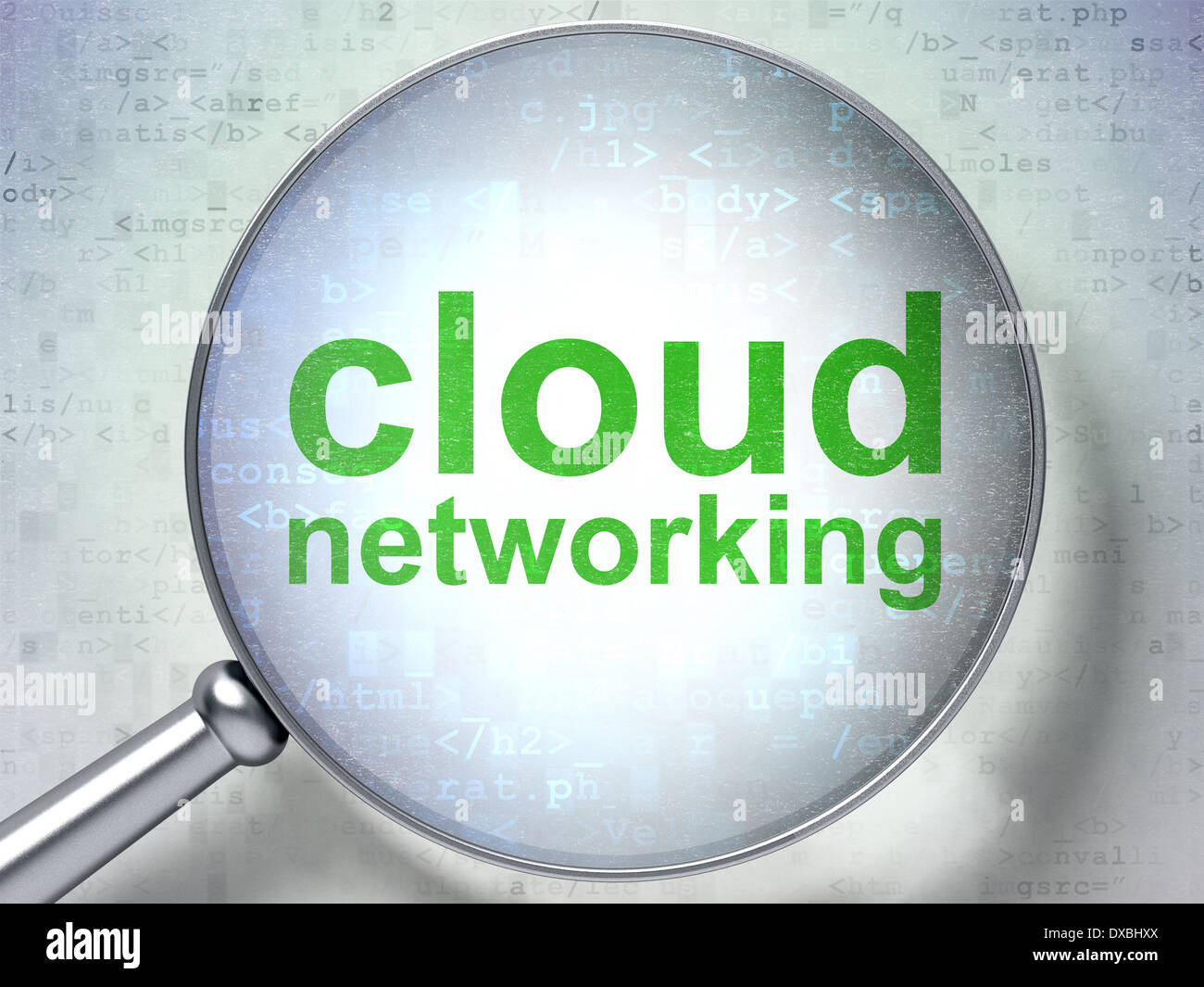 Cloud computing concept: Cloud Networking with optical glass Stock ...