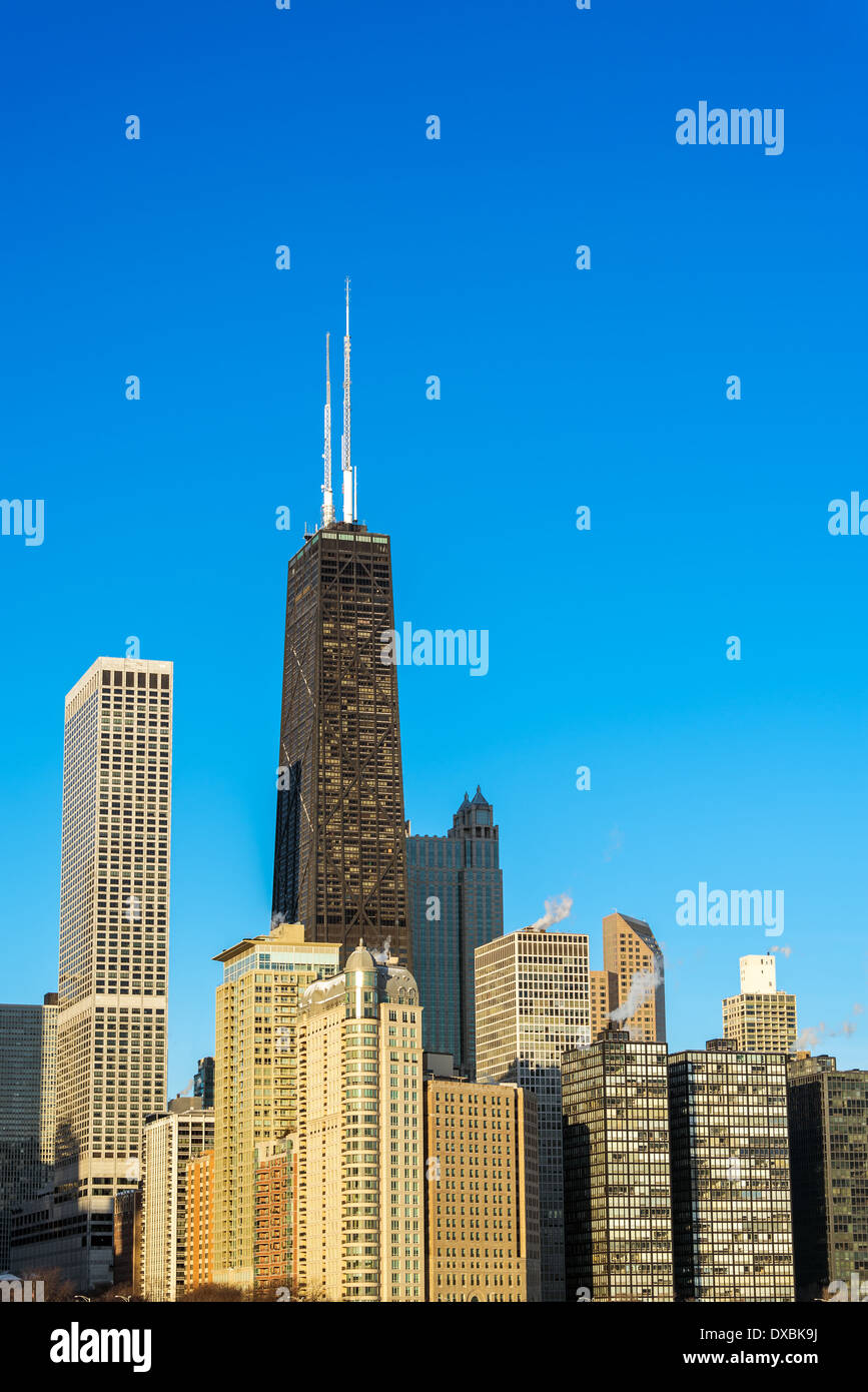 Vertical view of skyscrapers in downtown Chicago Stock Photo - Alamy