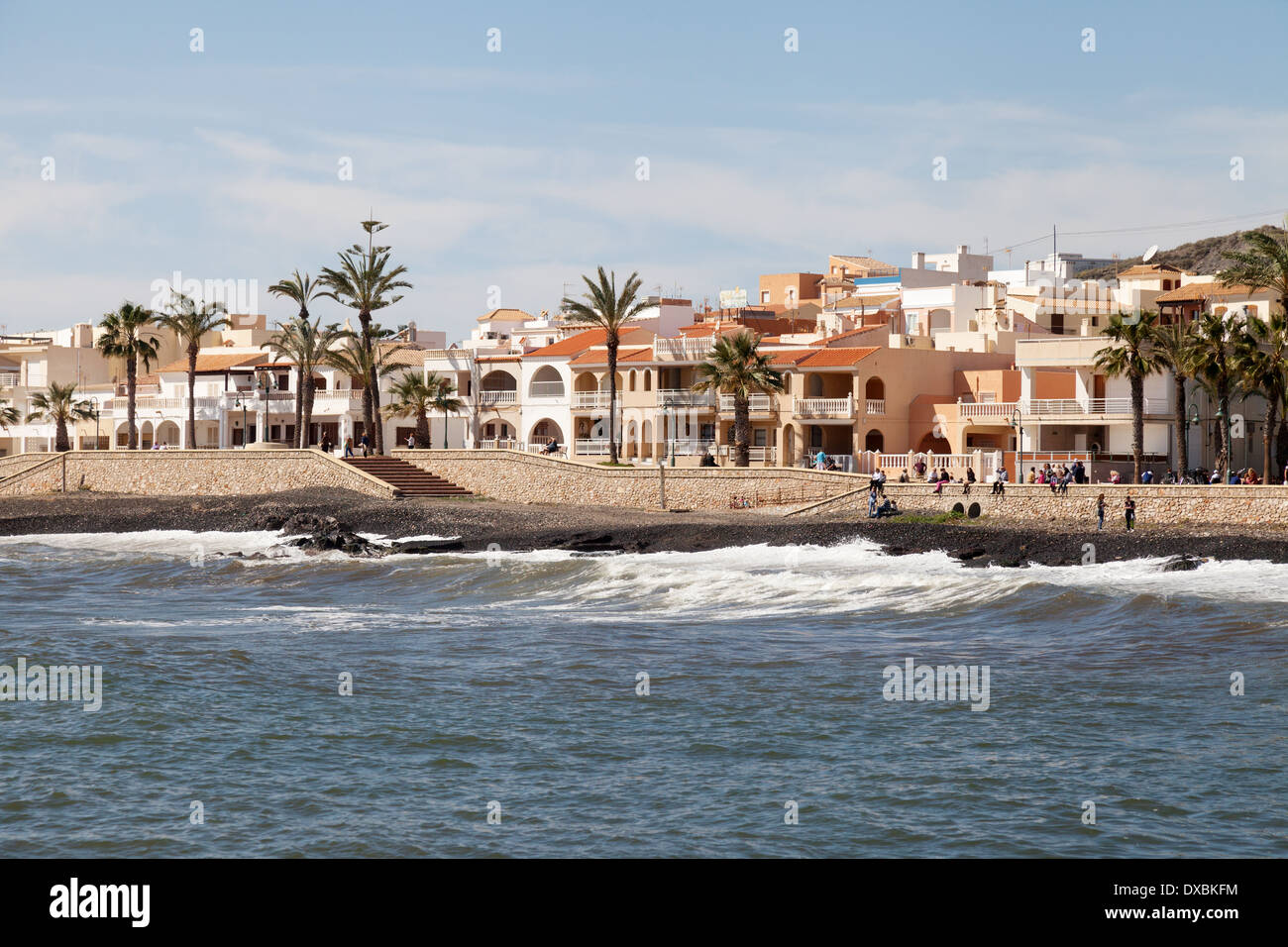 Villaricos village on the mediterranean coast, Almeria, Andalusia ...