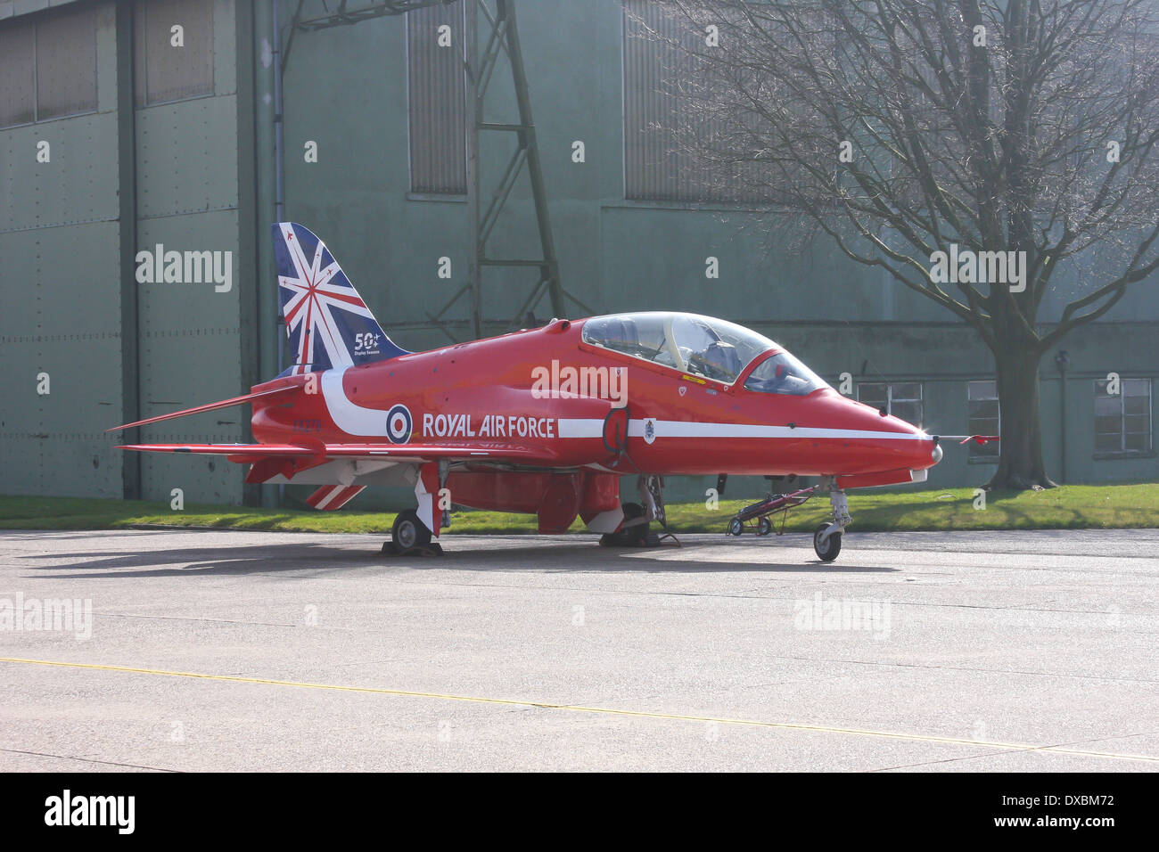 The Royal Air Force Red Arrows performed in 2014 with new tail art ...