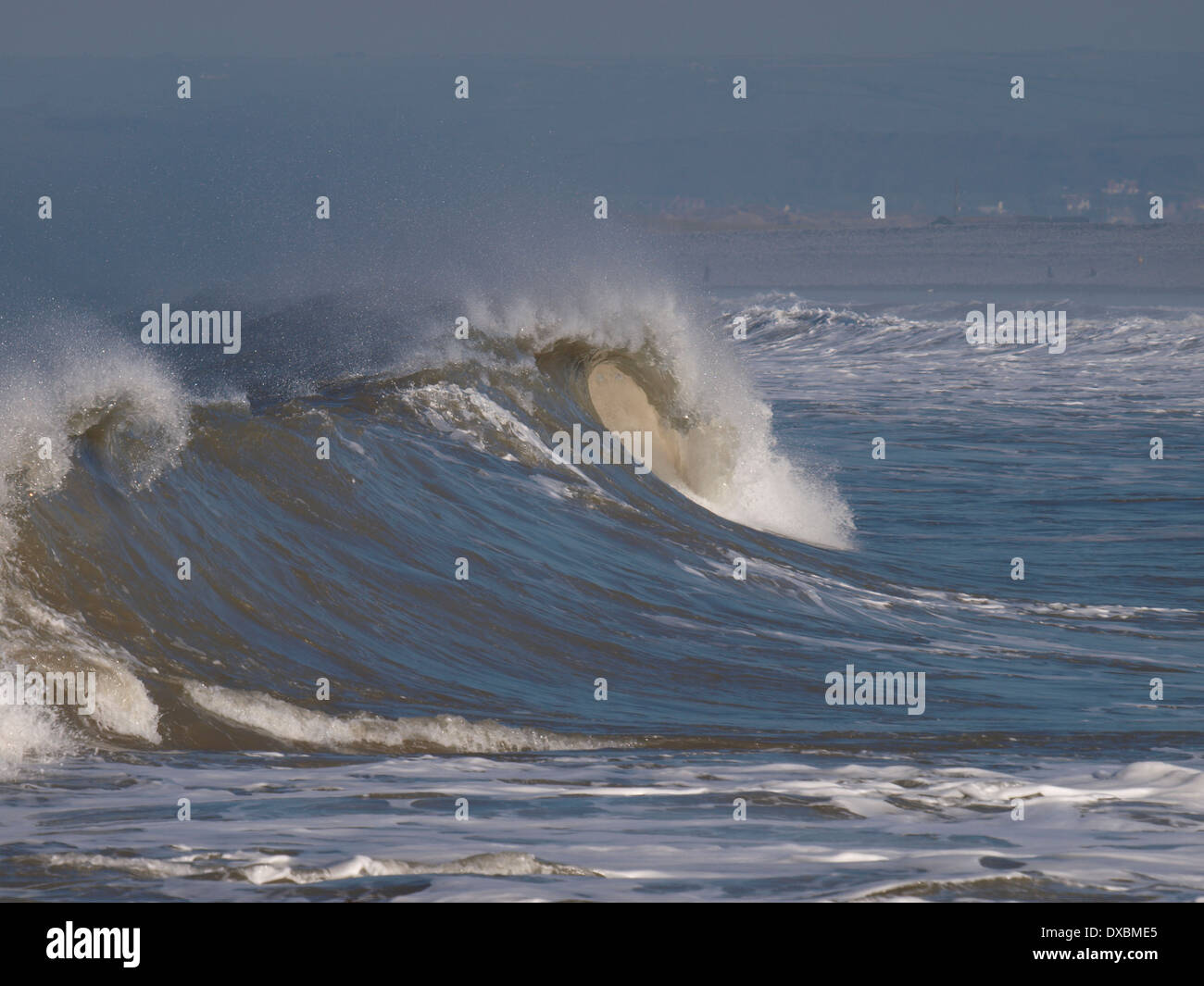 Rough waves, Westward Ho!, Devon, UK Stock Photo - Alamy