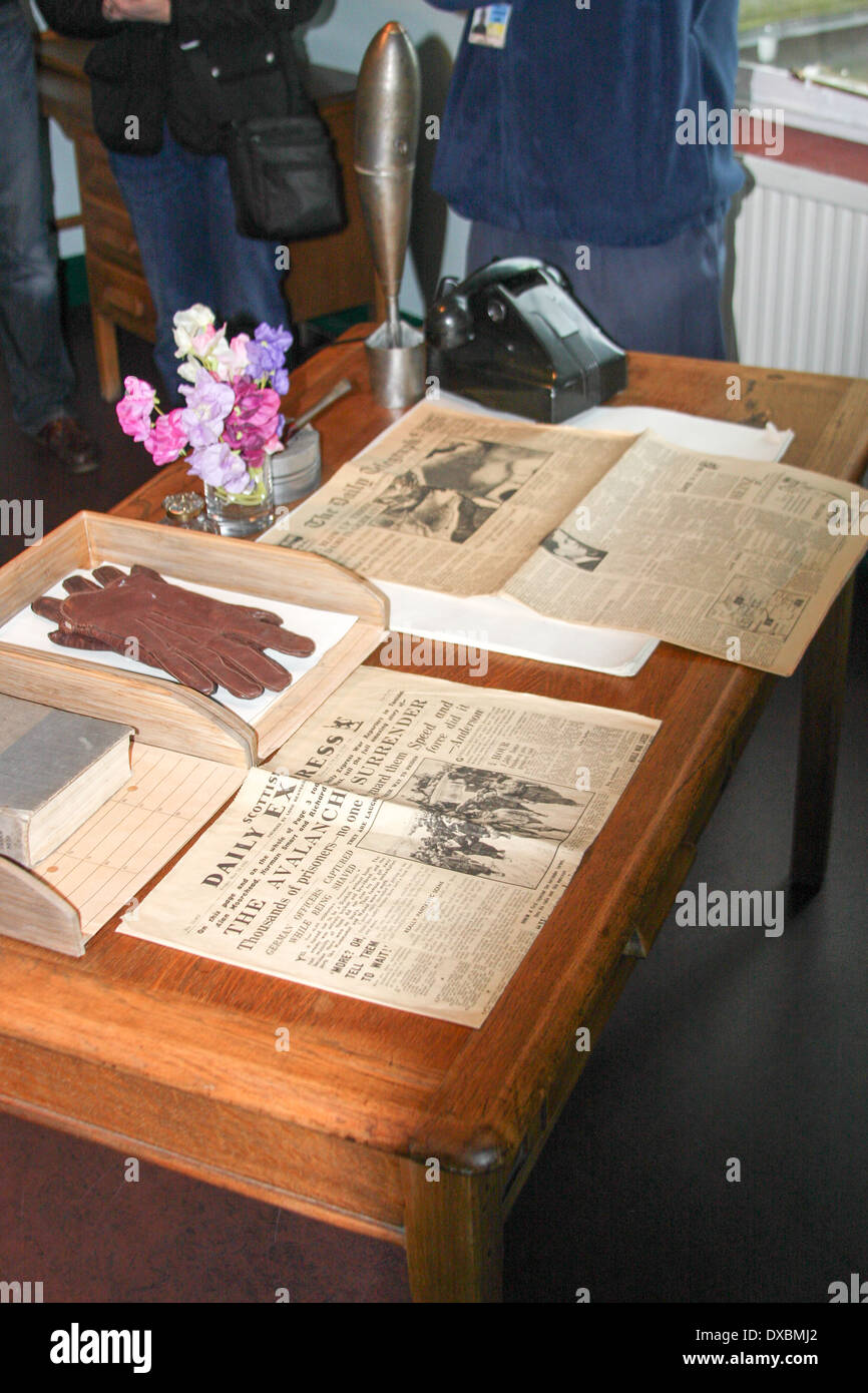 The office of Guy Gibson, the famed RAF pilot of the Dambusters mission ...