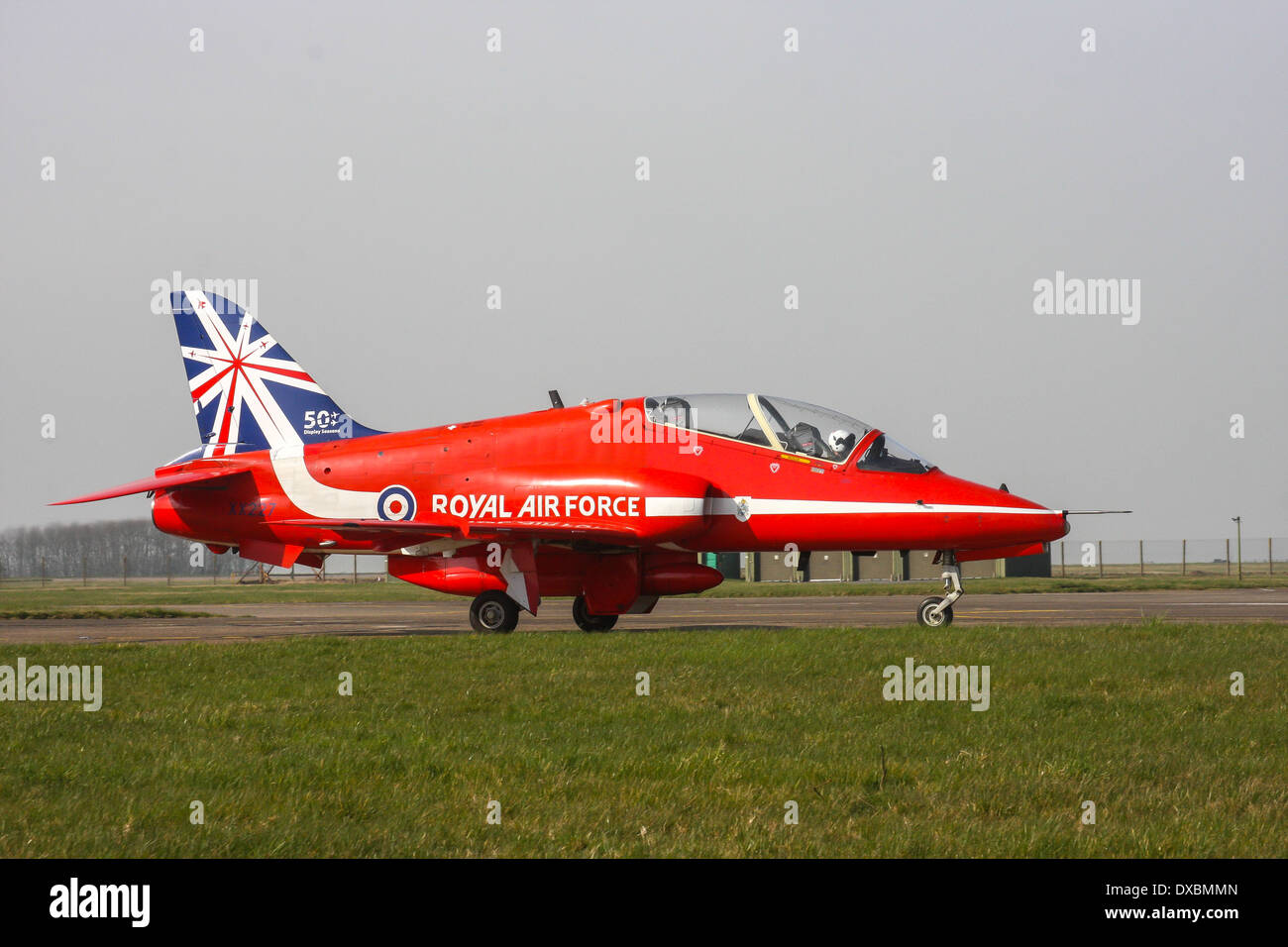 The Royal Air Force Red Arrows displayed their aerobatic skills in 2014 ...
