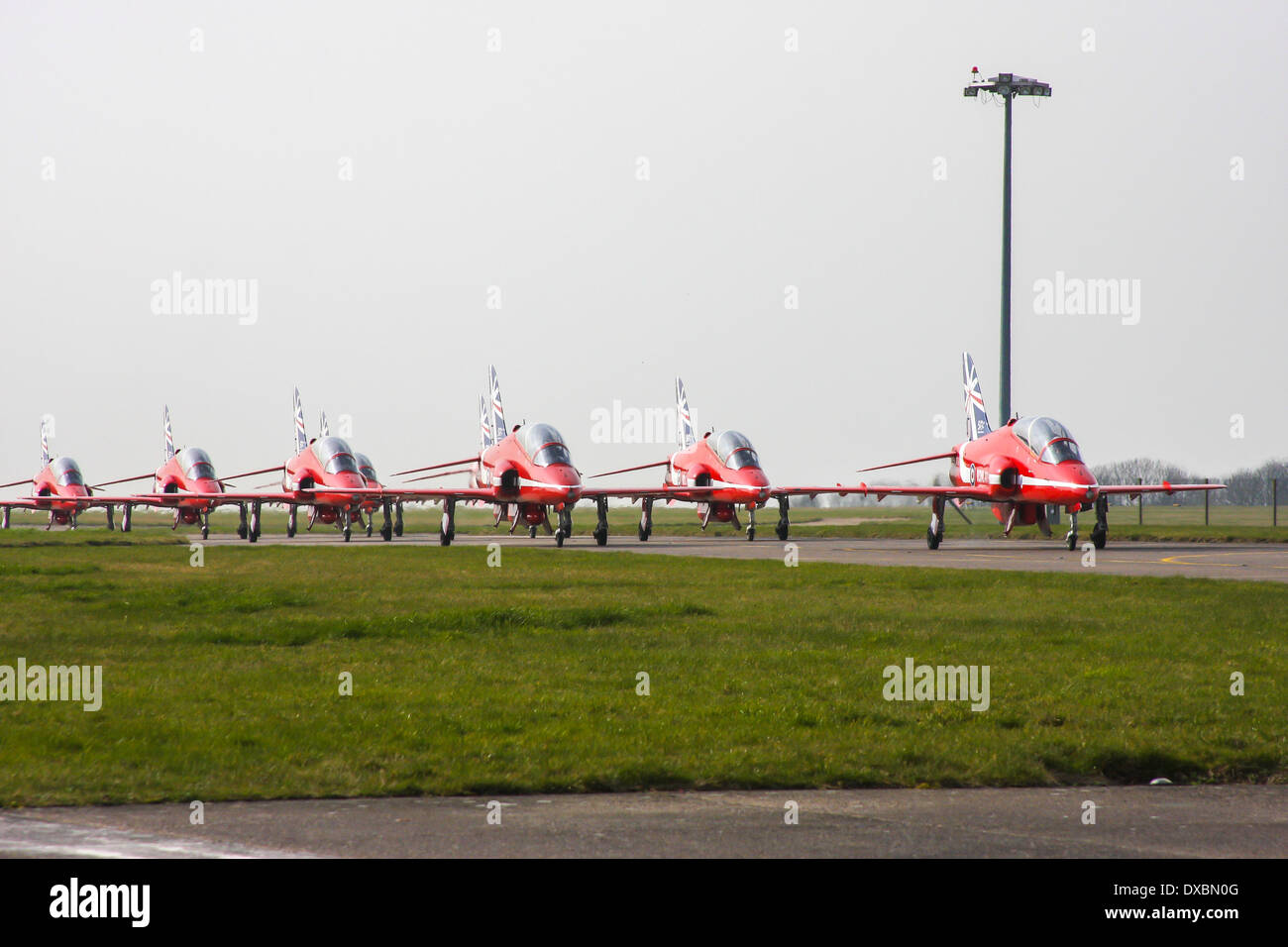 The Royal Air Force Red Arrows performed a dazzling aerobatic display ...