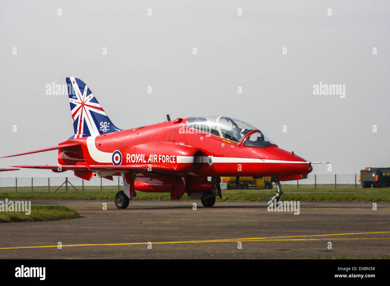 The Royal Air Force Red Arrows performed an aerobatic display in 2014 ...