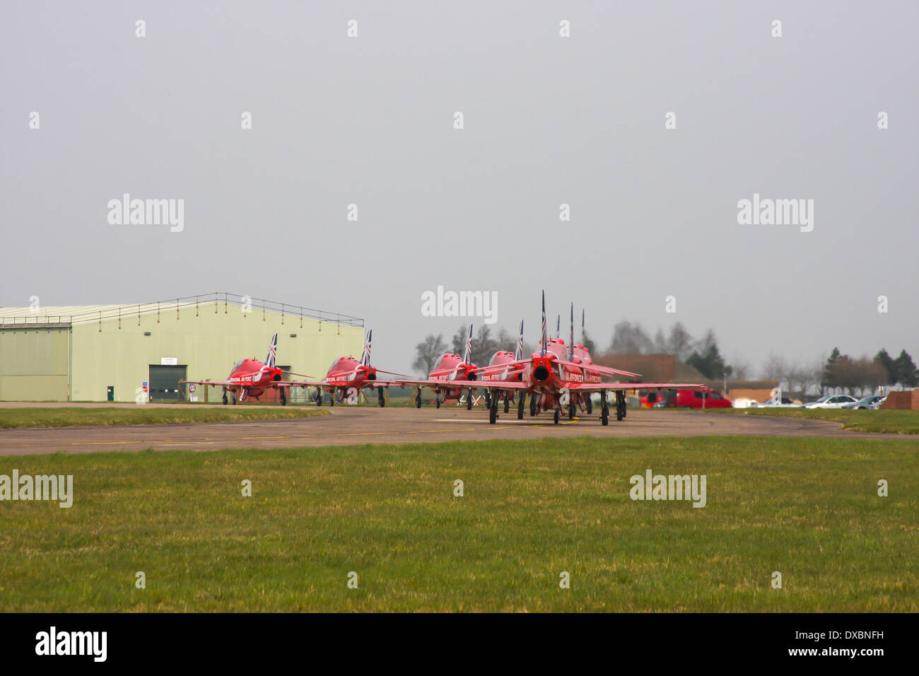 The Royal Air Force Red Arrows performed their aerobatic display at the ...