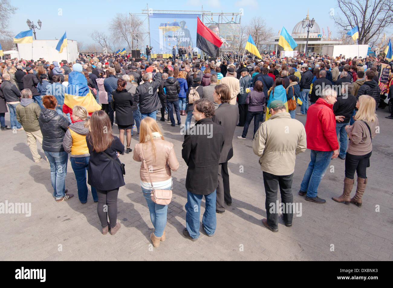 Odessa, Ukraine. 23rd Mar, 2014. Odessa evromaydan in support of ...