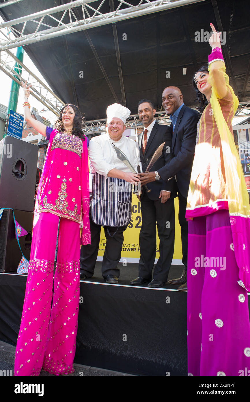 London, UK, 23rd March 2014. TV Chef Ainsley Harriott and Councillor ...