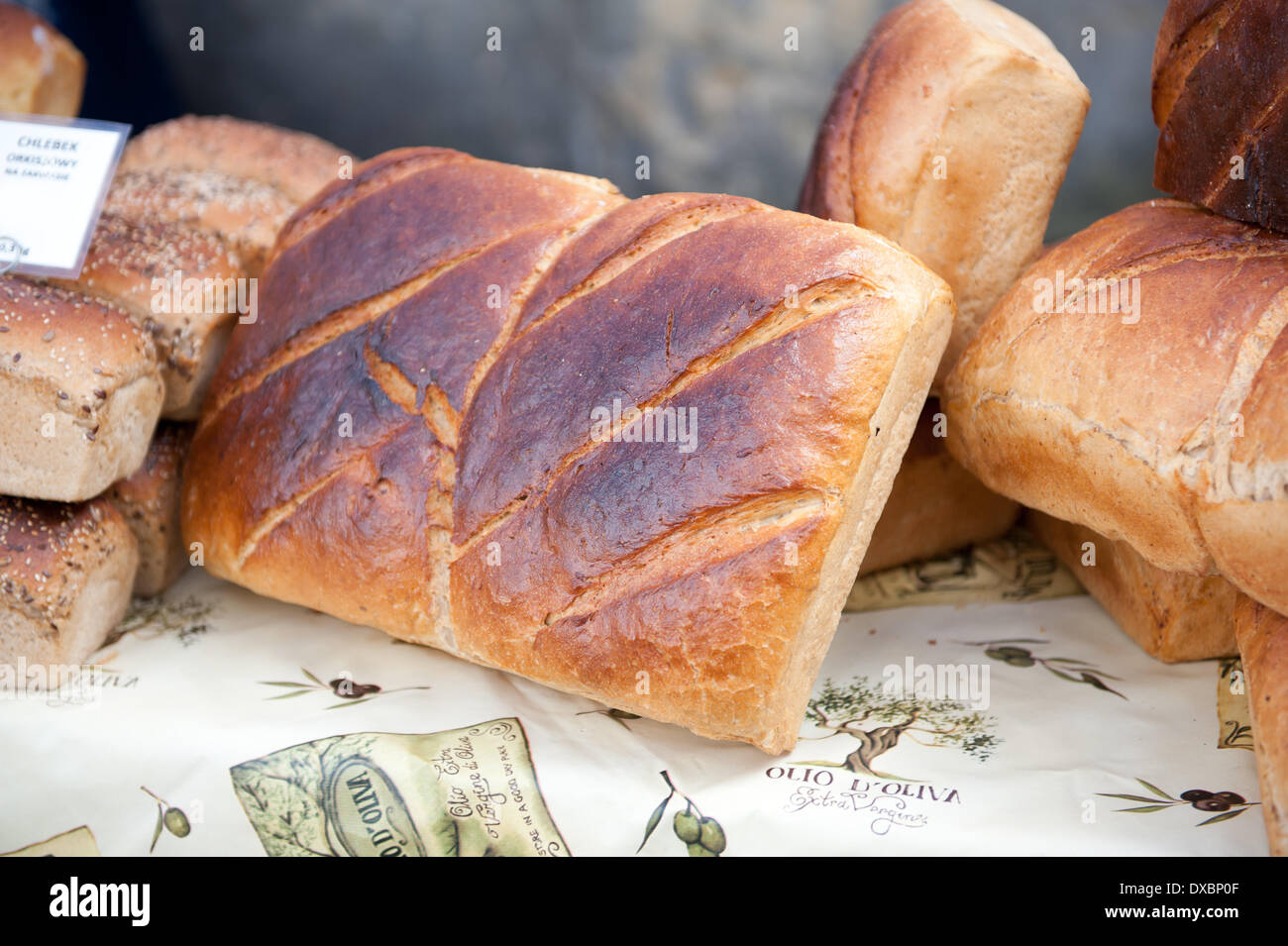 Big loaf of bread at festival of world breads Stock Photo - Alamy
