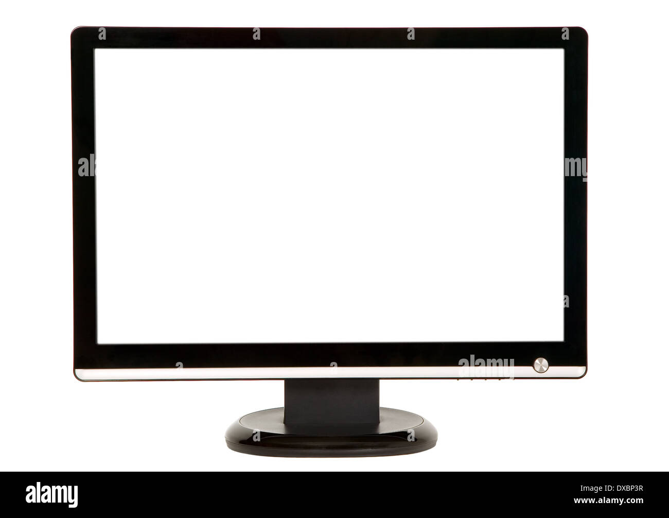 Modern black LCD monitor on white background Stock Photo - Alamy