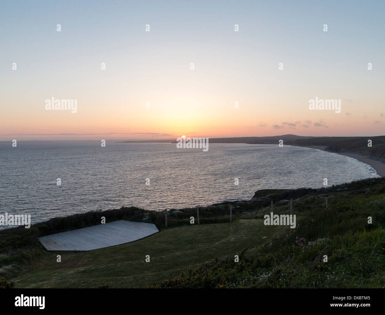 Amphitheatre built on The South West Coast Path, Gunwalloe, Cornwall ...