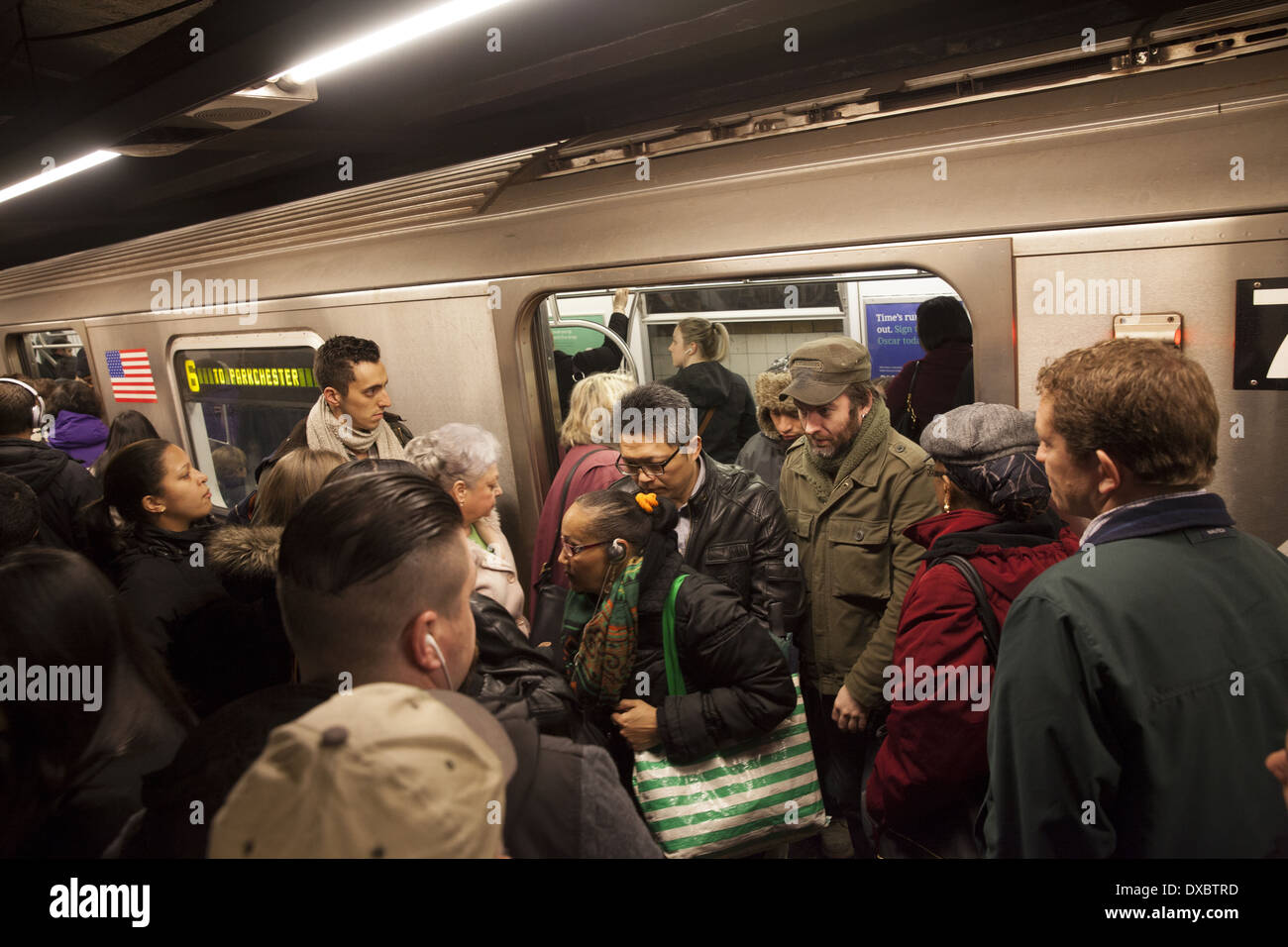 New york city subway rush hour hi-res stock photography and images - Alamy