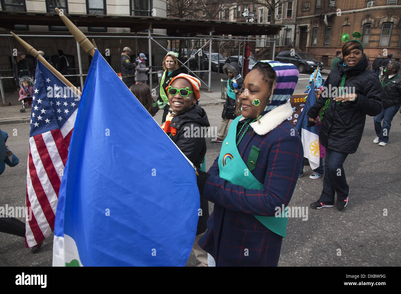 Irish Parade, Park Slope, Brooklyn, New York. Everyone is Irish on St ...