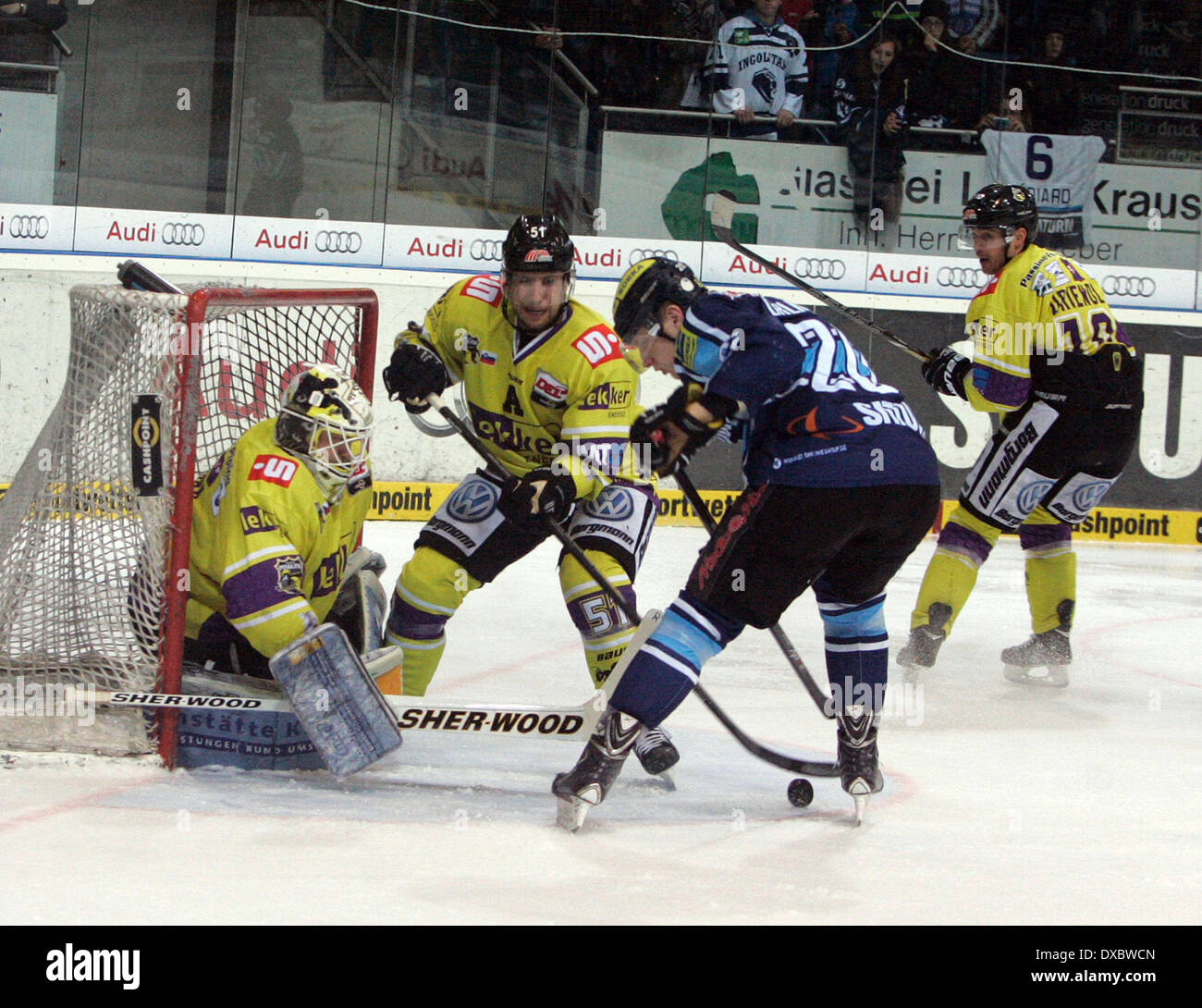 Ingolstadt, Germany. 23rd Mar, 2014. from left Tomas DUBA /Krefeld ...